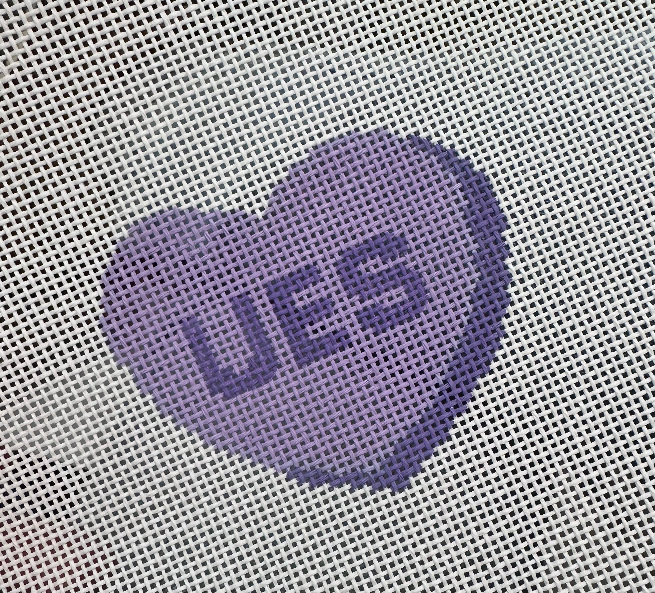 UES Conversation Heart Purple – Rita's needlepoint