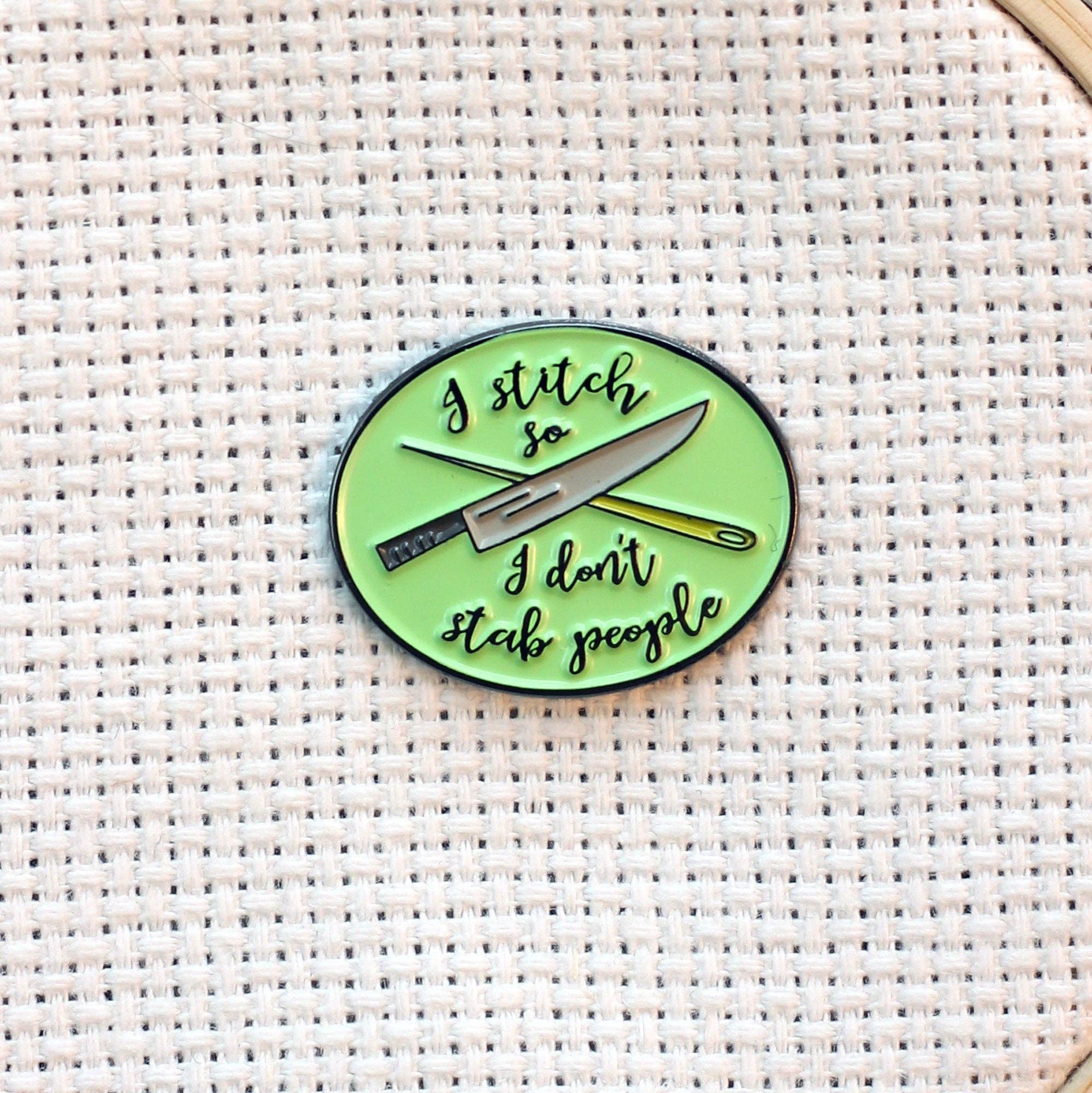 I Stitch So I Don't Stab People Needle Minder – Rita's needlepoint
